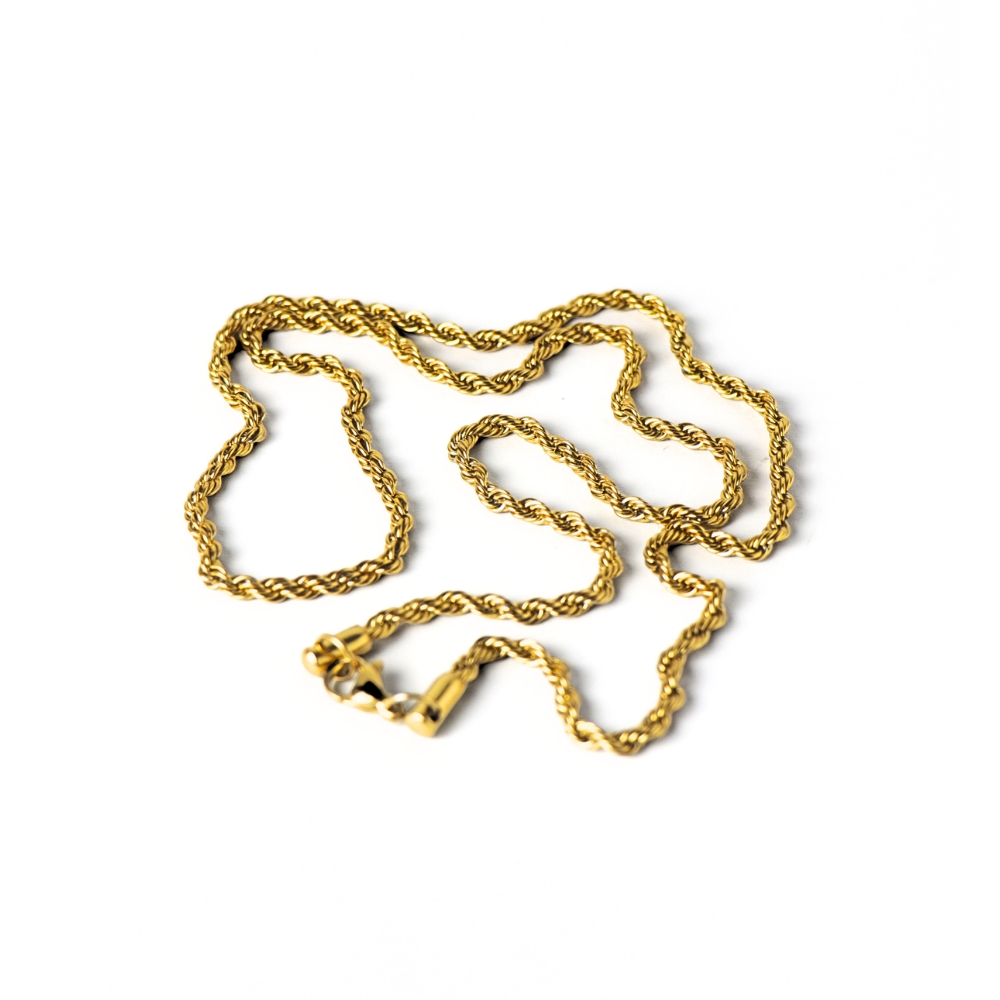 Classic Cuban Stainless Steel Rope Chain - Men's Improvement
